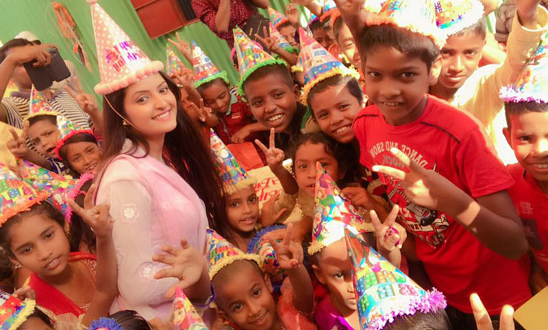 Porimoni celebrates her birthday with hapless children