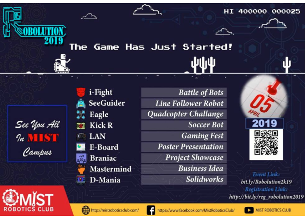 Robolution-2019 held at MIST