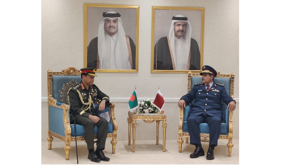 Army chief returns home after two-day visit to Qatar