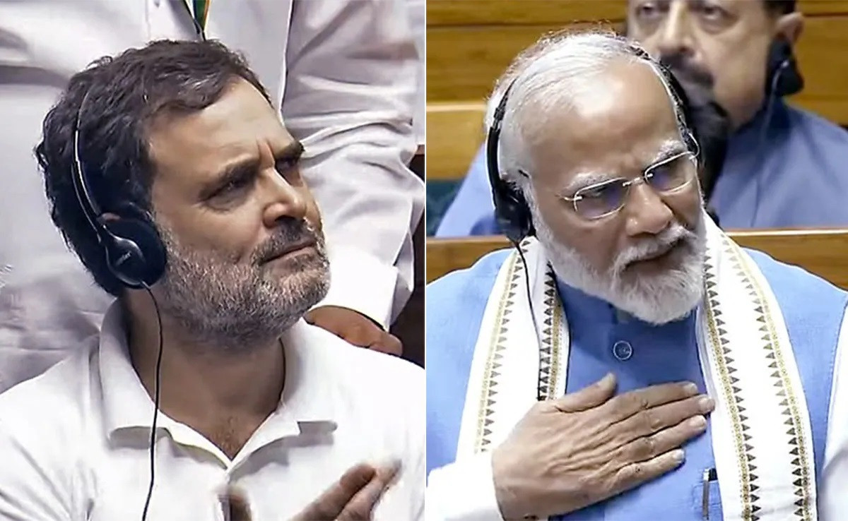 'Hug, Wink in Parliament': Indian PM Modi's dig at Rahul Gandhi