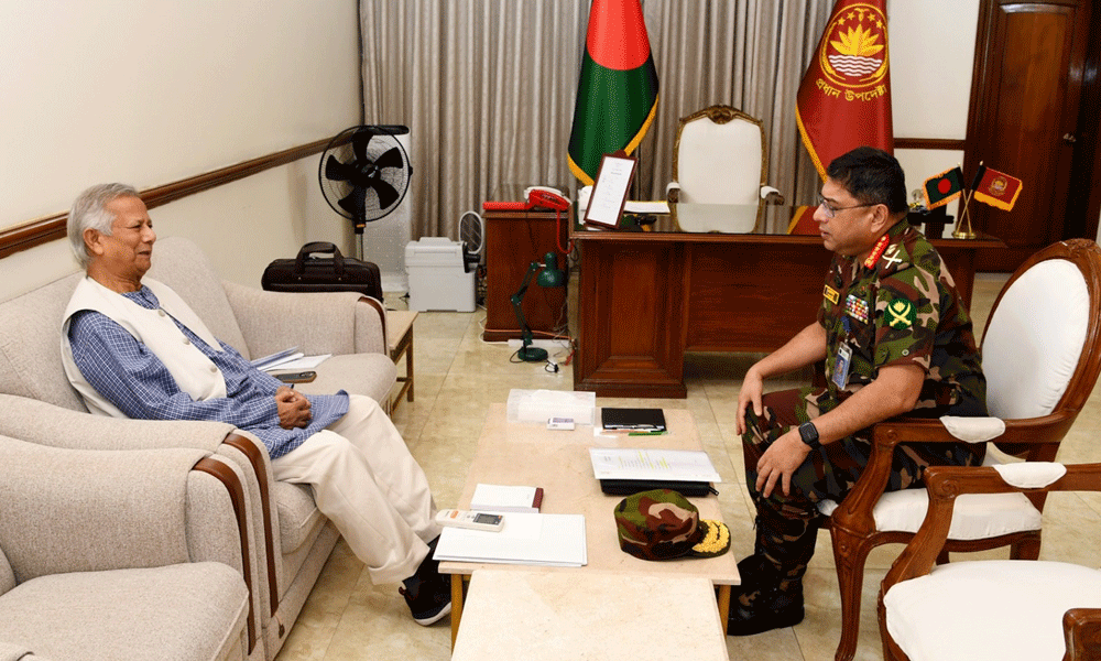 Army chief calls on chief adviser