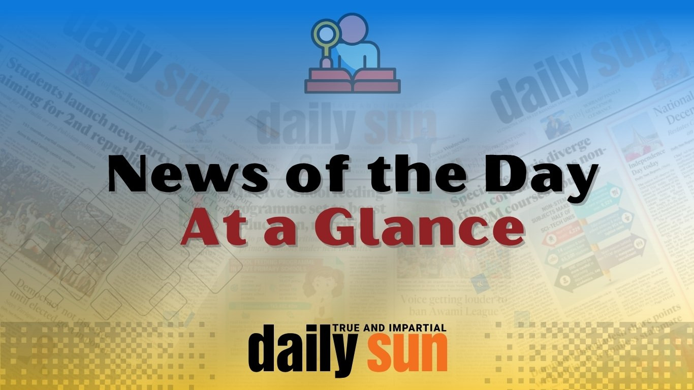 Daily Sun at a glance (4 July)