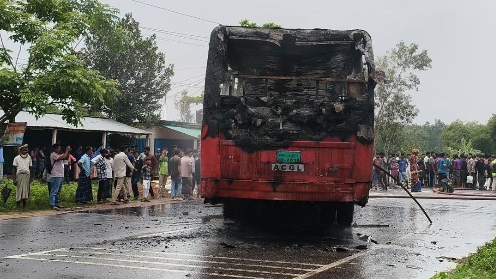 Man, son killed in Ctg road crash, BRTC bus torched